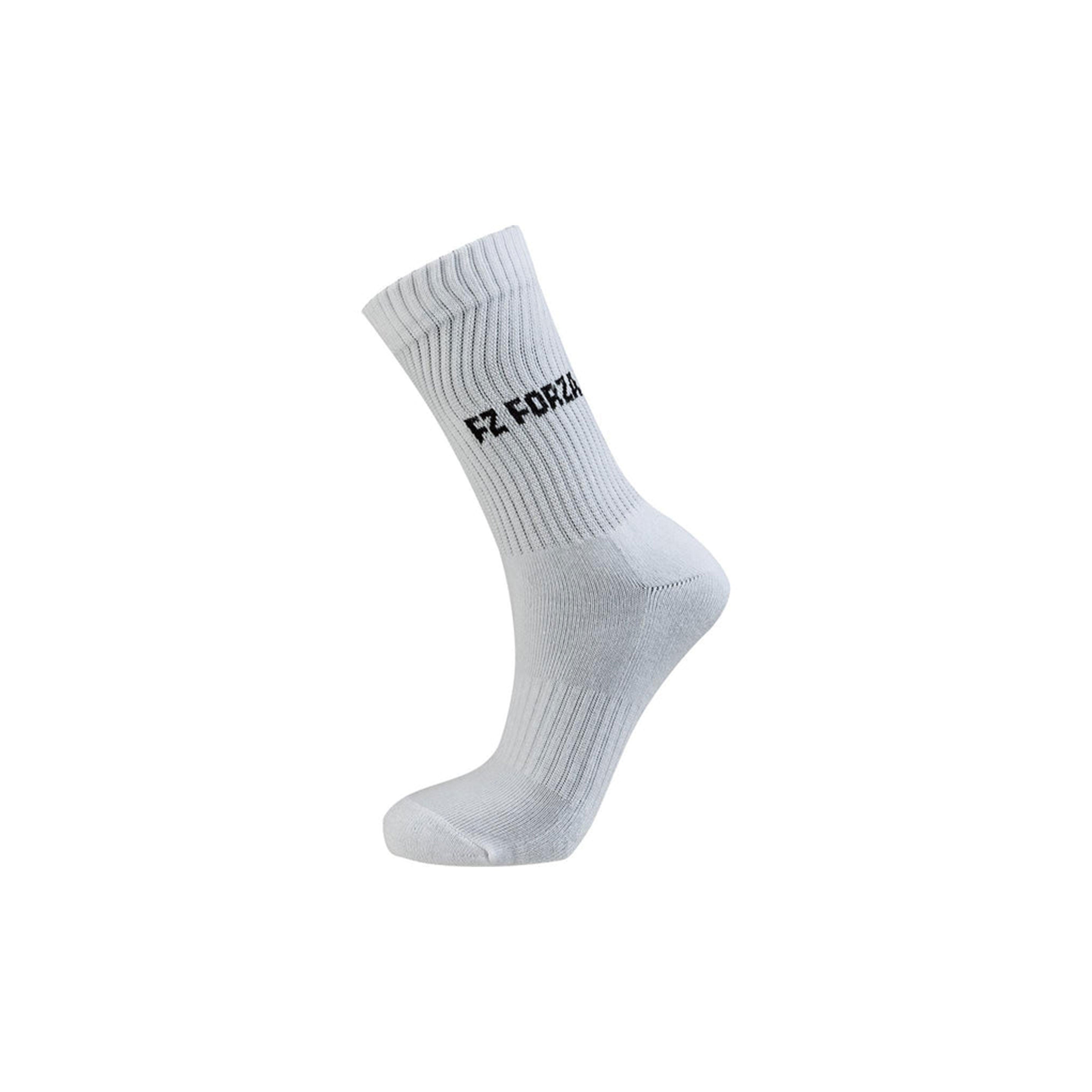 FZ Forza Tour Long White Badminton Socks | Moisture-Wicking & Comfortable